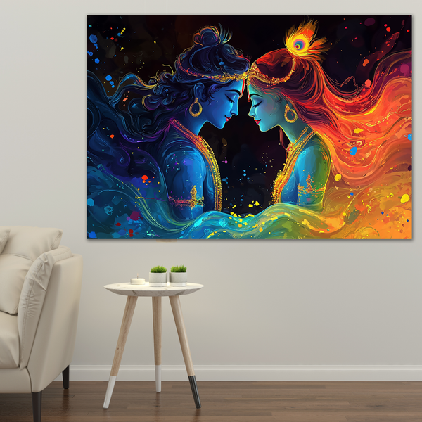 Radha Krishna Paintings | Divine Love & Spiritual Wall Art – Gallerist.in