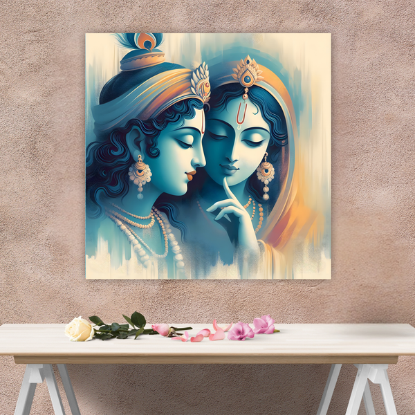 Radha Krishna Paintings | Divine Love & Spiritual Wall Art – Gallerist.in
