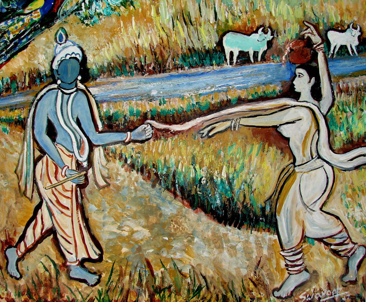 KRISHNAPLAYIN WITH RADHA IN MADHRA – Gallerist.in