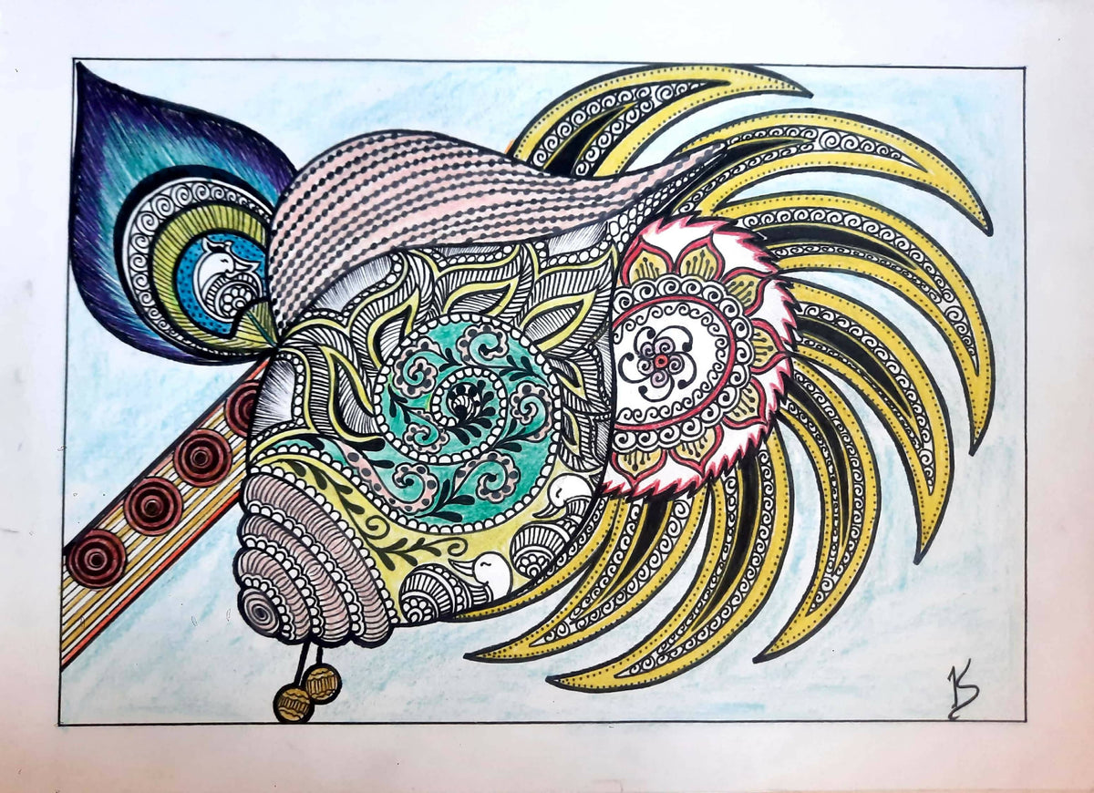 SYMBOLS OF SRI KRISHNA (Mandala) – Gallerist.in