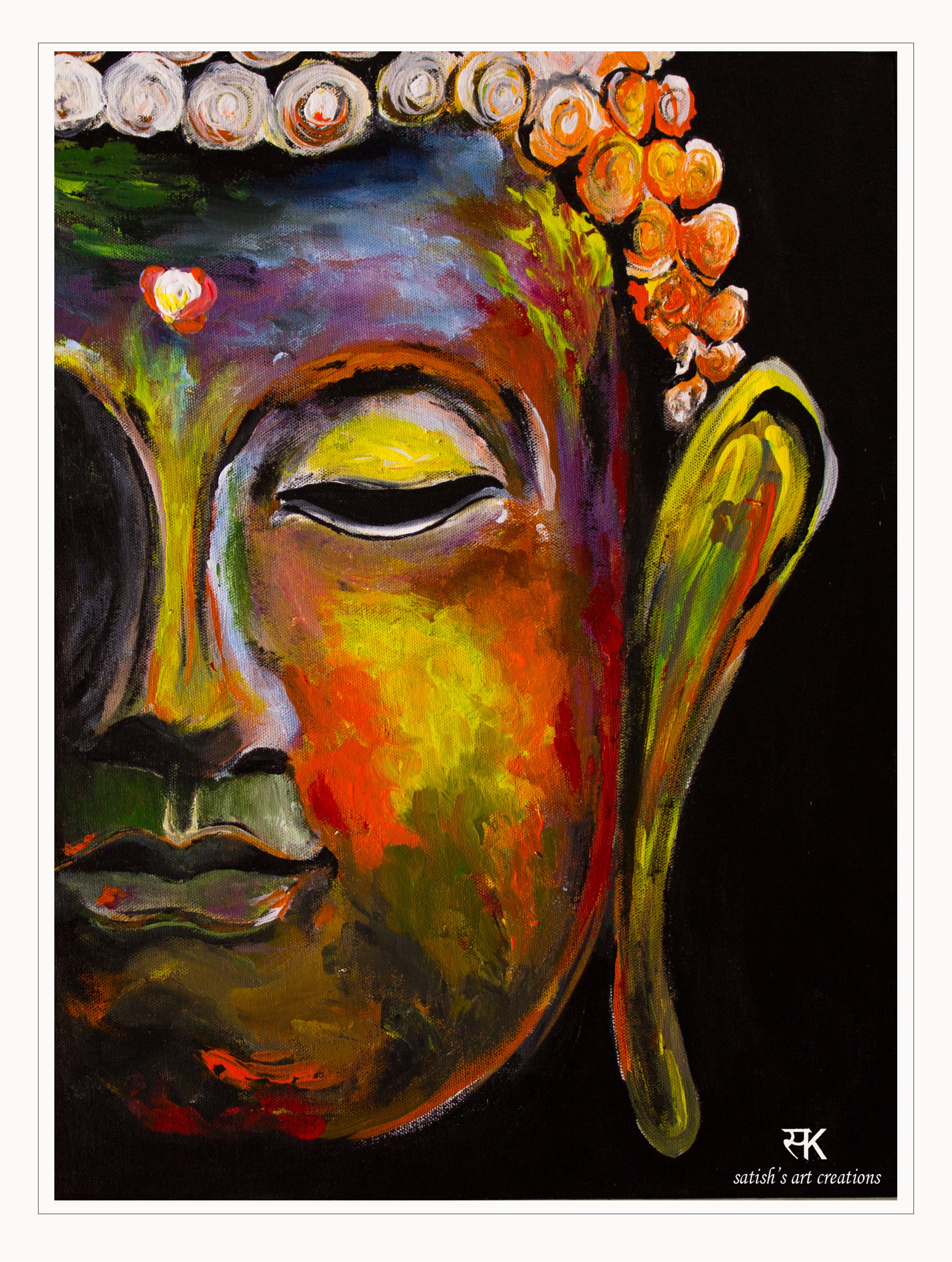 Lord Buddha Abstract Paintings