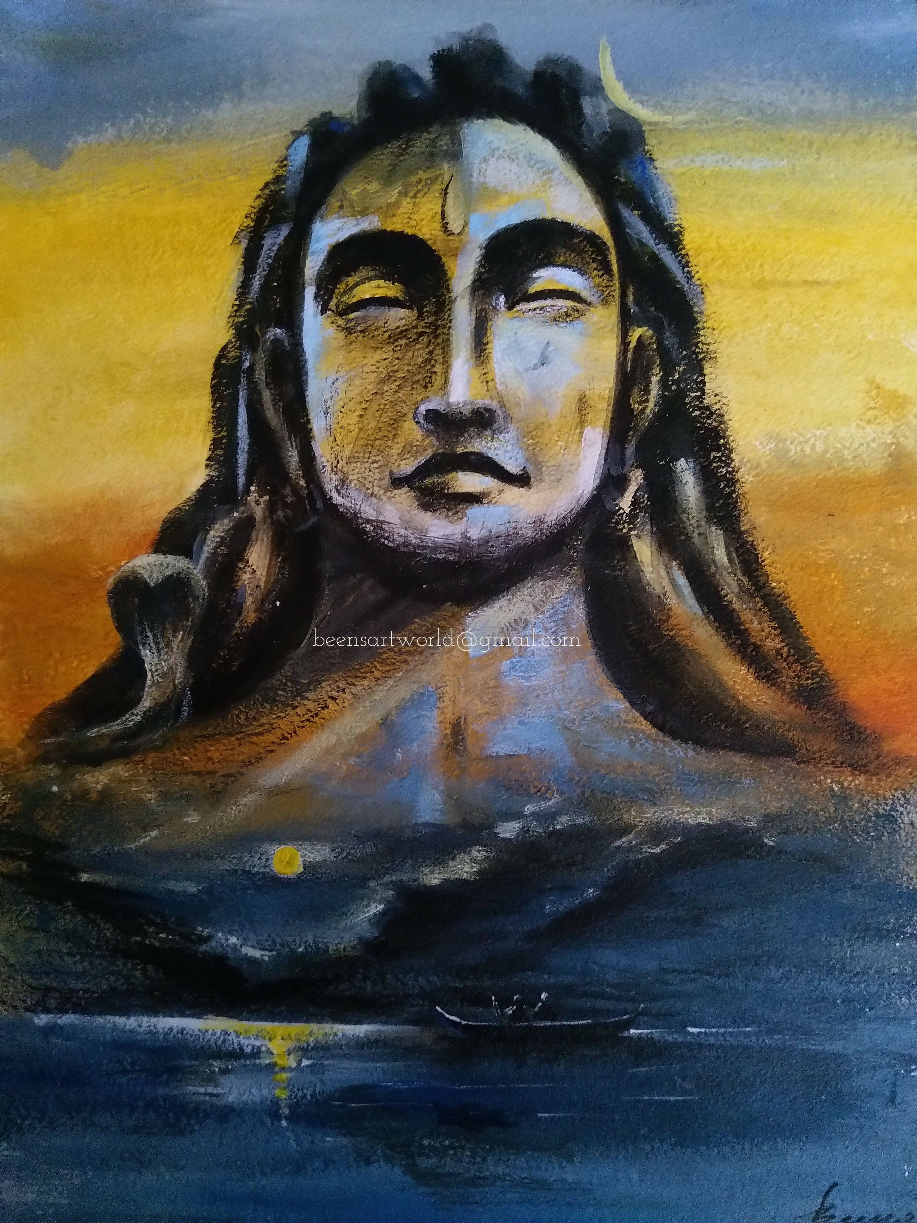 Adi yogi .Siva, Paining of a monument – Gallerist.in